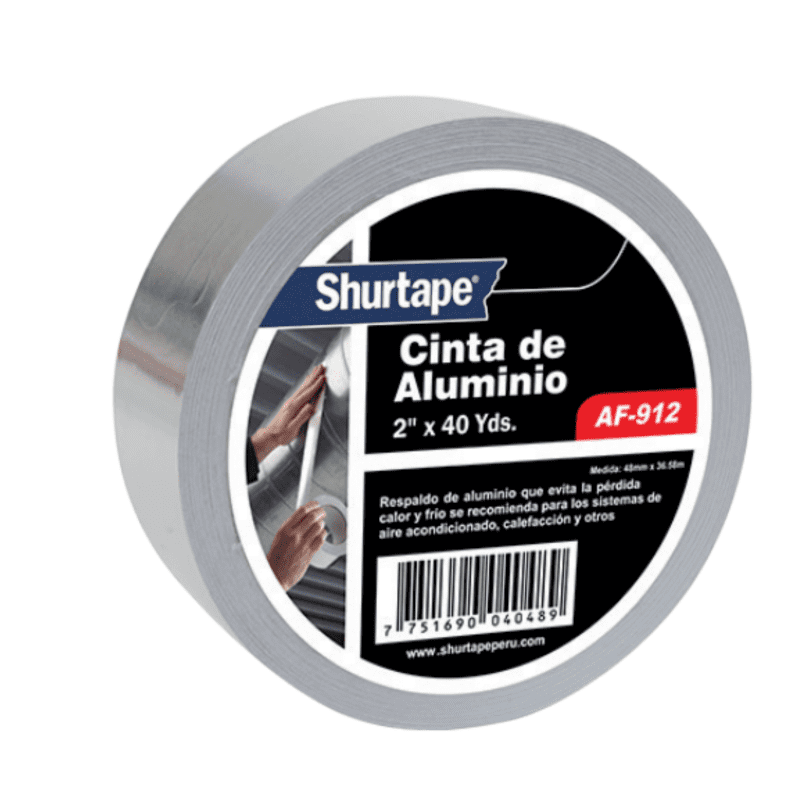 CINTA DE ALUMINIO 2" X 40 YDAS - SHURTAPE AF-912 - 4G GLOBAL INVERSIONES