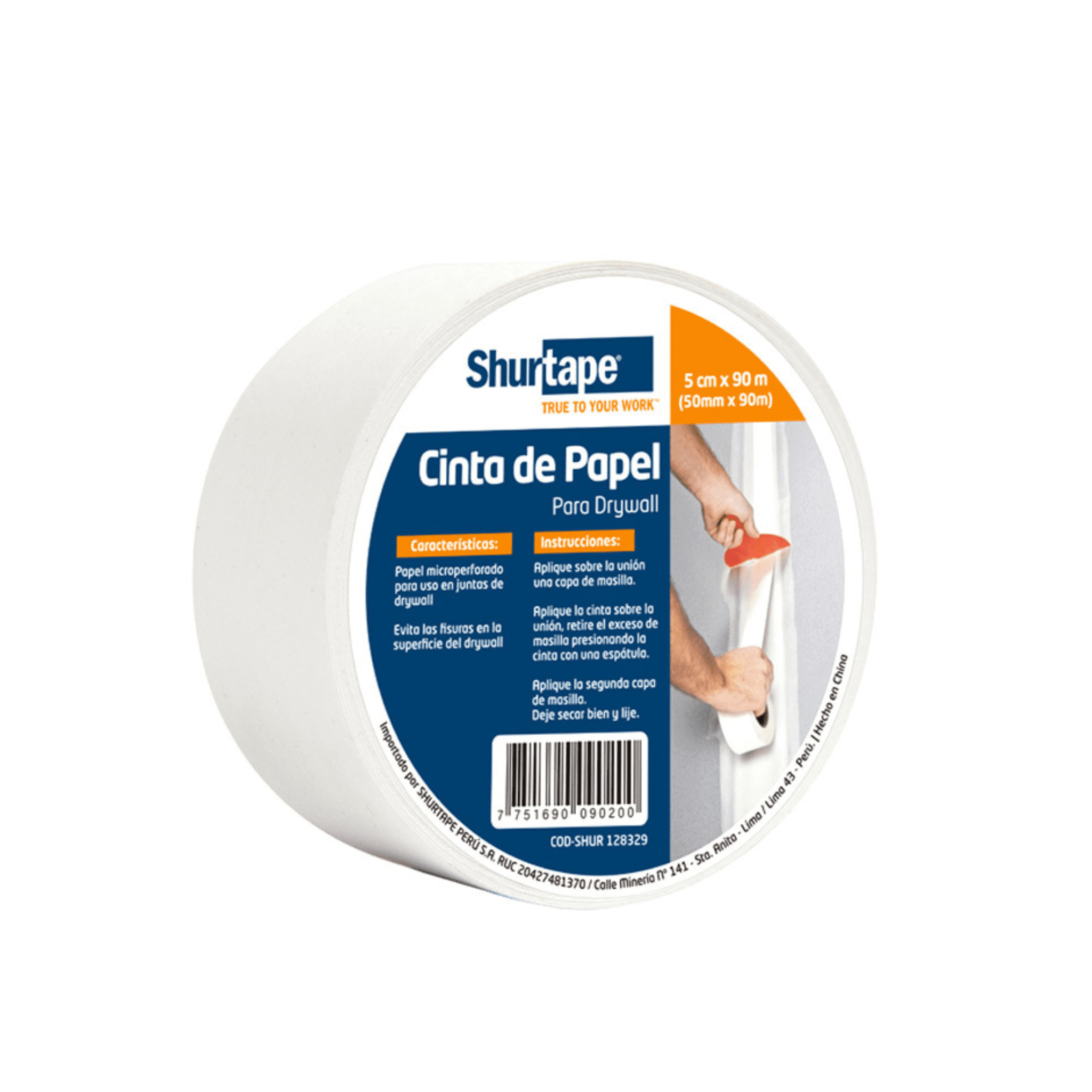 CINTA PAPEL PARA DRYWALL 2" x 90 MT - SHURTAPE PJ-200 - 4G GLOBAL INVERSIONES
